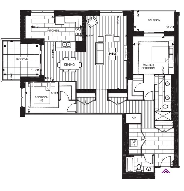 Gordon Square - 3A Floor Plan, Guelph ON | Livabl
