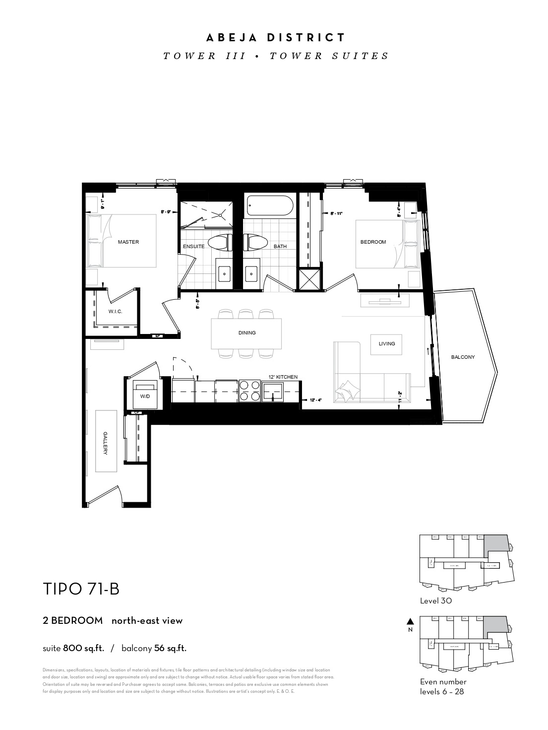 Abeja District - Tipo 71-B Floor Plan, Vaughan ON | Livabl