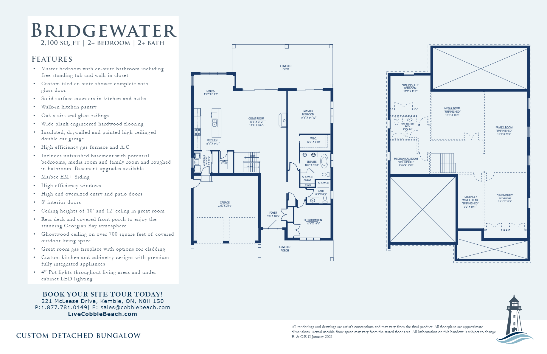 Cobble Beach - Bridgewater Floor Plan, Georgian Bluffs ON | Livabl