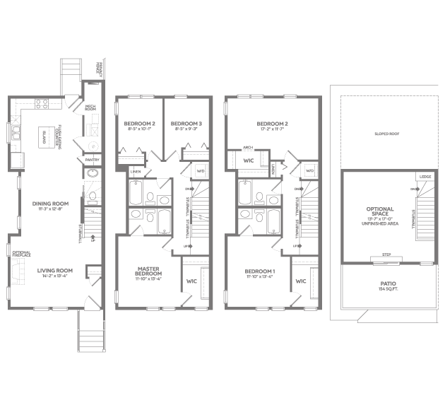 Crofton floor plan at Zen Riverstone West in Calgary, AB