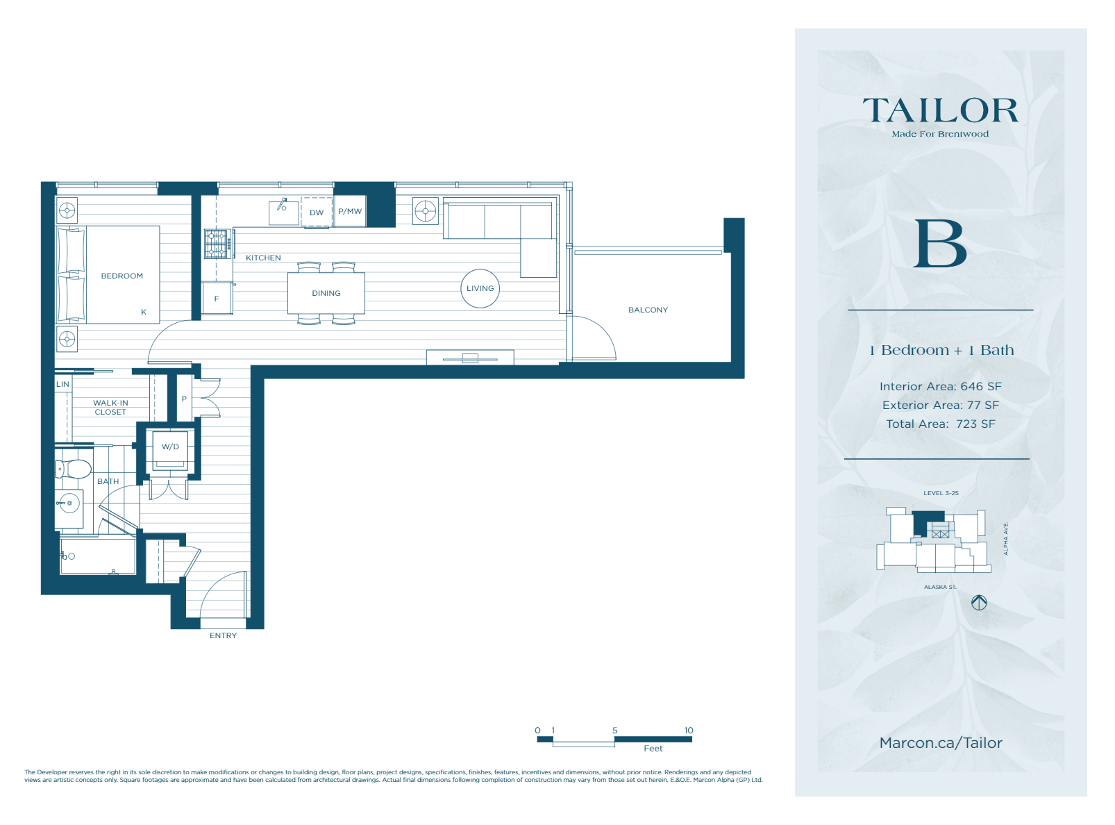 Tailor - B Floor Plan, Burnaby BC | Livabl