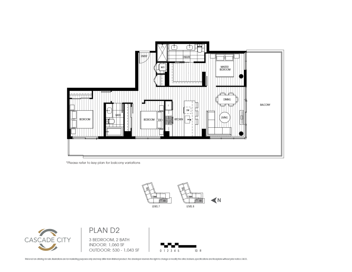 Cascade City - D2 North Floor Plan, Richmond BC | Livabl