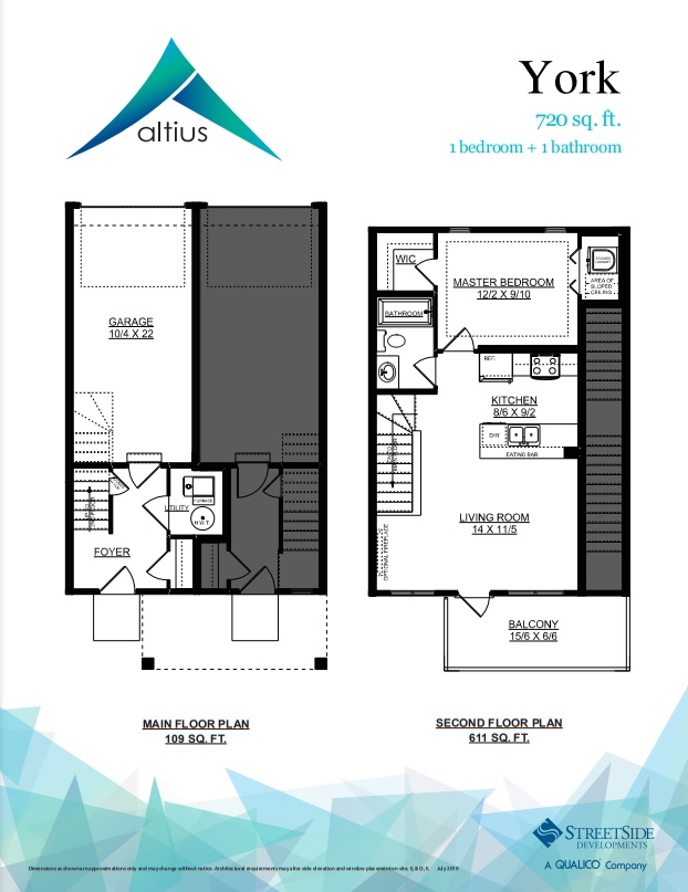 Glenridding Townhomes by StreetSide Developments - York Floor Plan ...