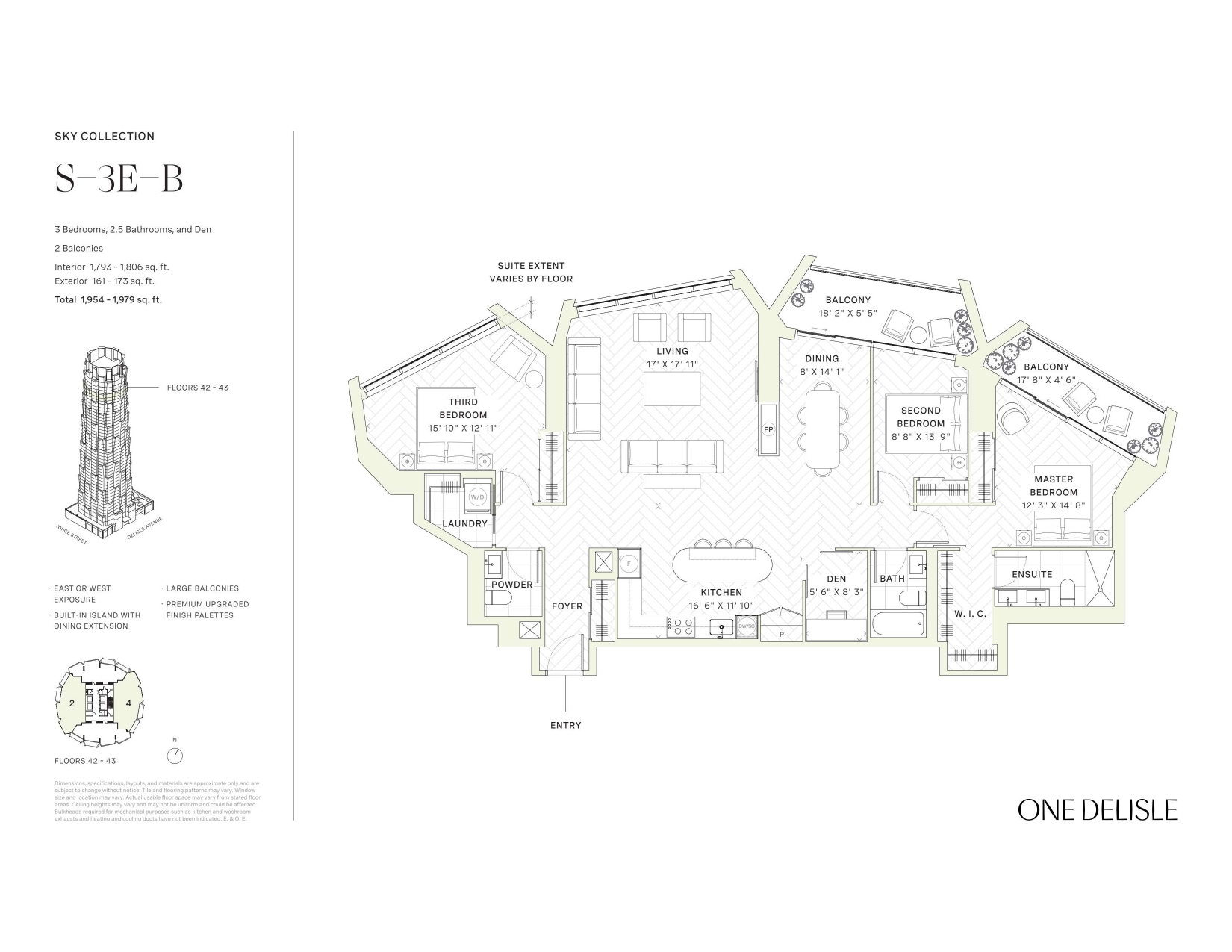 One Delisle - S-3E-B Floor Plan, Toronto ON | Livabl