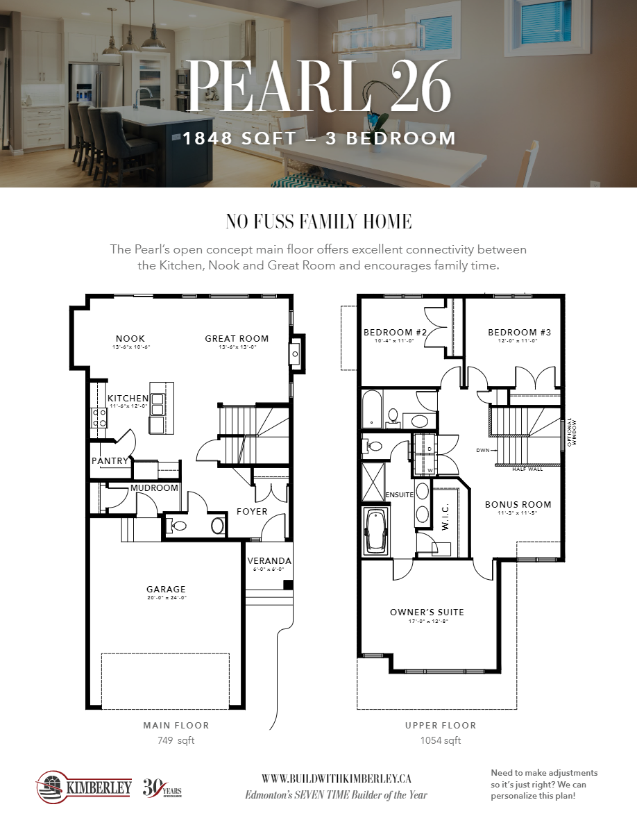 The Uplands at Riverview - Pearl Floor Plan, Edmonton AB | Livabl