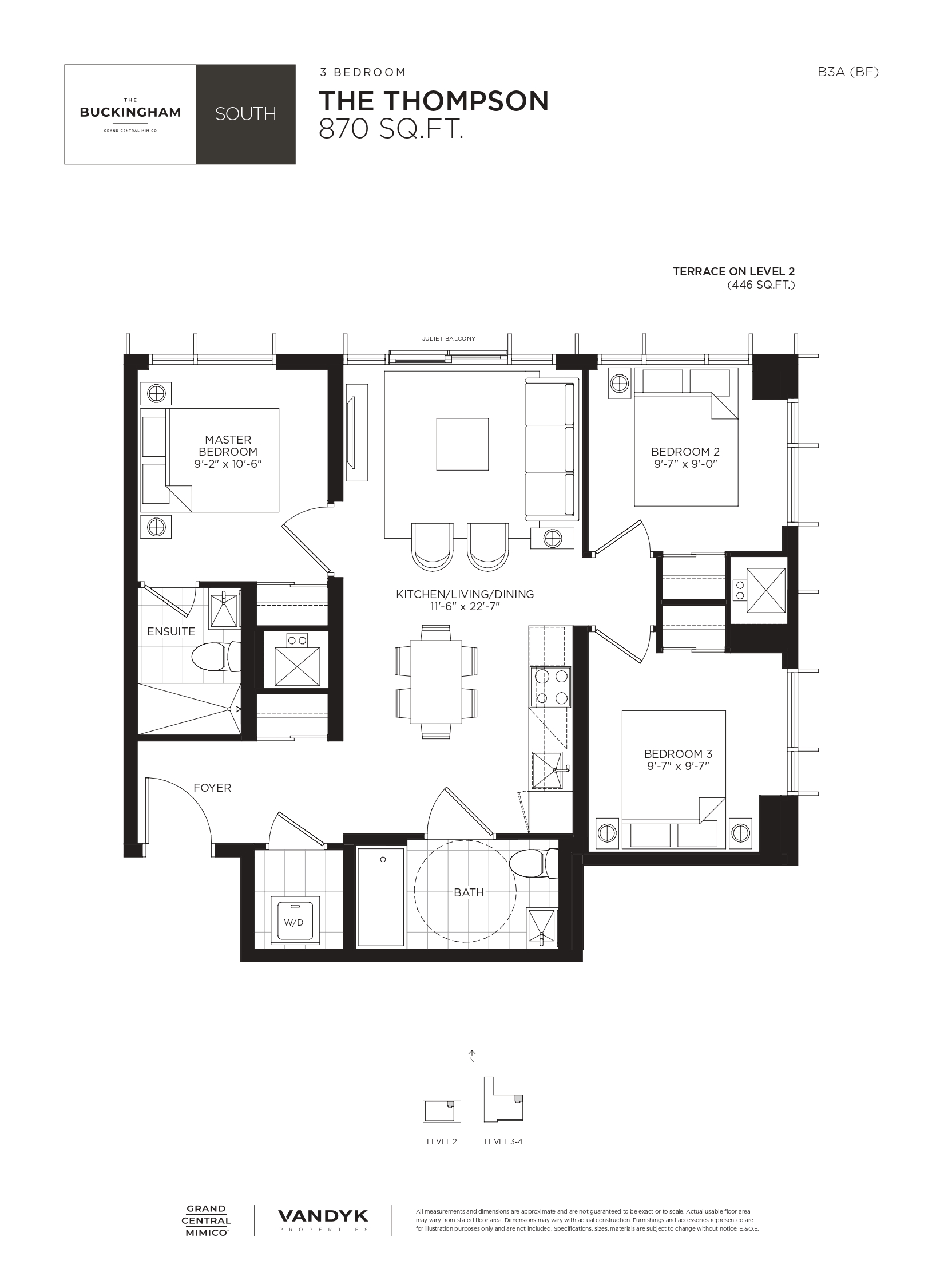 South Tower at the Buckingham - The Thompson Floor Plan, Toronto ON ...