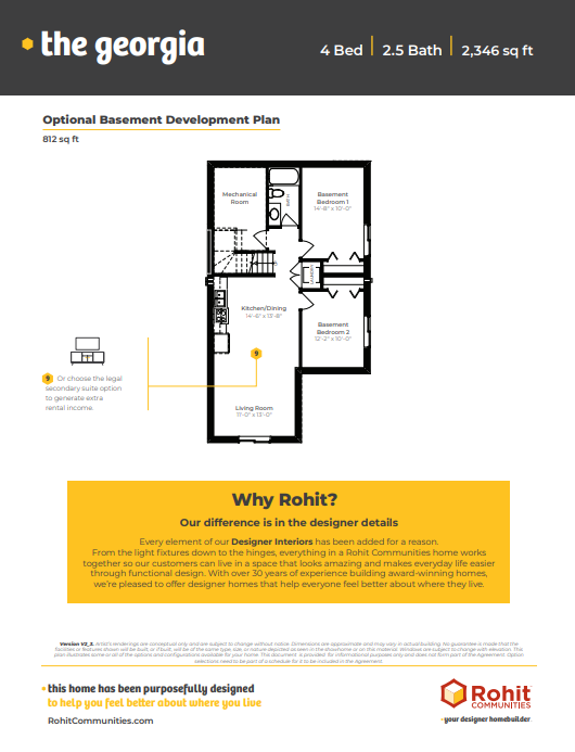 Cavanagh - Georgia Floor Plan, Edmonton AB | Livabl