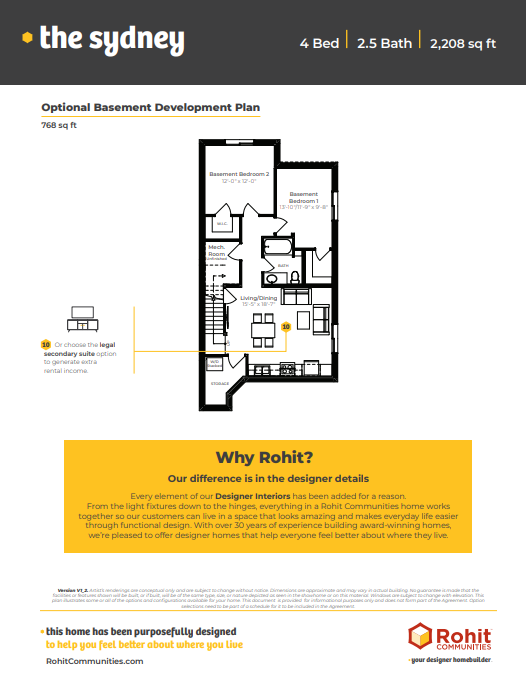 Cavanagh - Sydney Floor Plan, Edmonton AB | Livabl