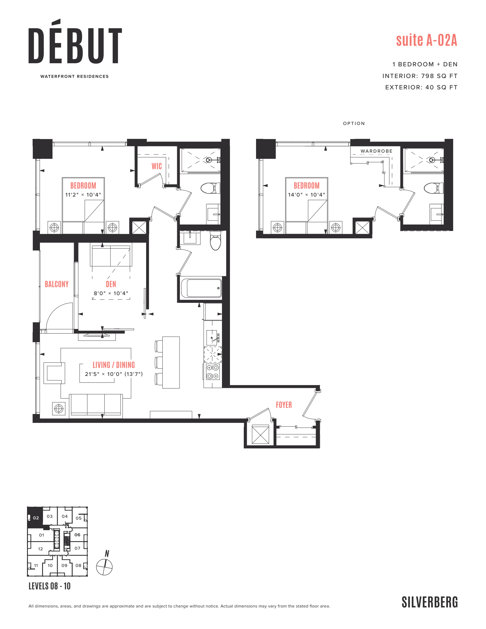 Début - Waterfront Residences - A-02 Floor Plan, Barrie ON | Livabl