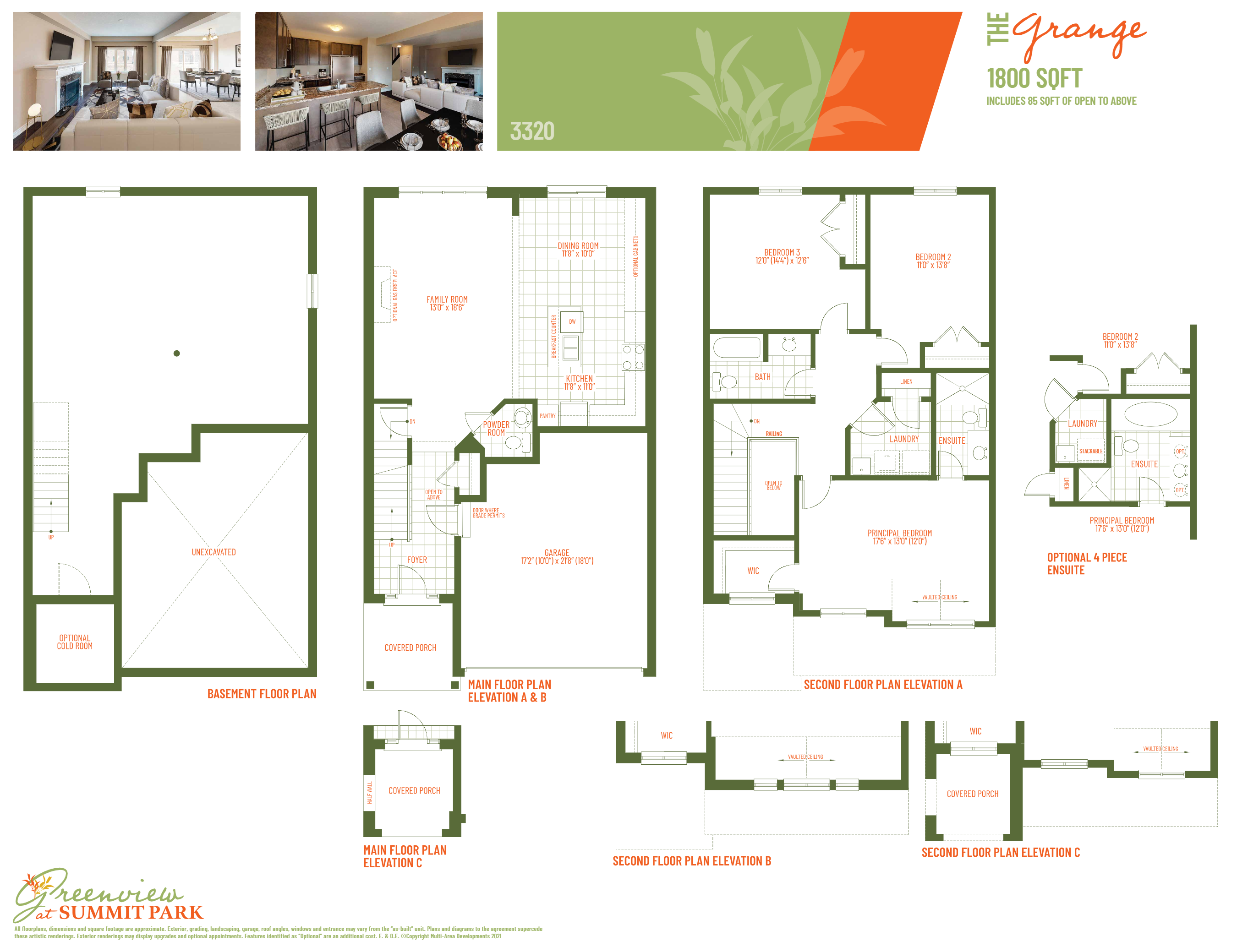 Greenview at Summit Park - The Grange Floor Plan, Hamilton ON | Livabl