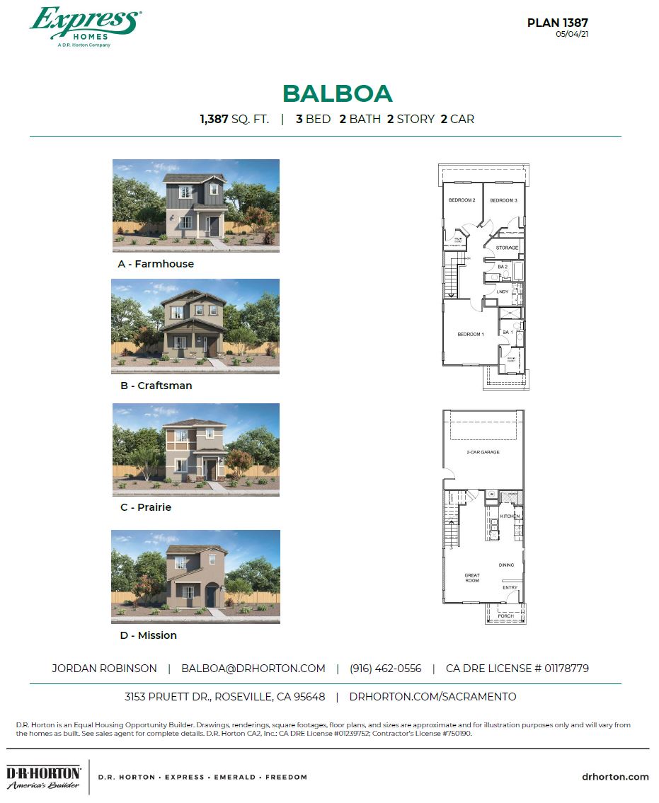 Balboa | PLAN 1387 A | Floor Plans and Pricing