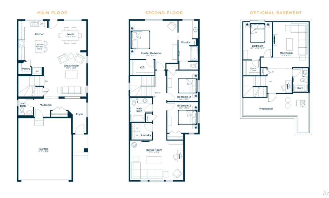Chinook Gate - Garnet Floor Plan, Airdrie AB | Livabl