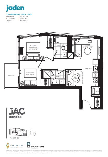 JAC Condos - Jaden Floor Plan, Toronto ON | Livabl