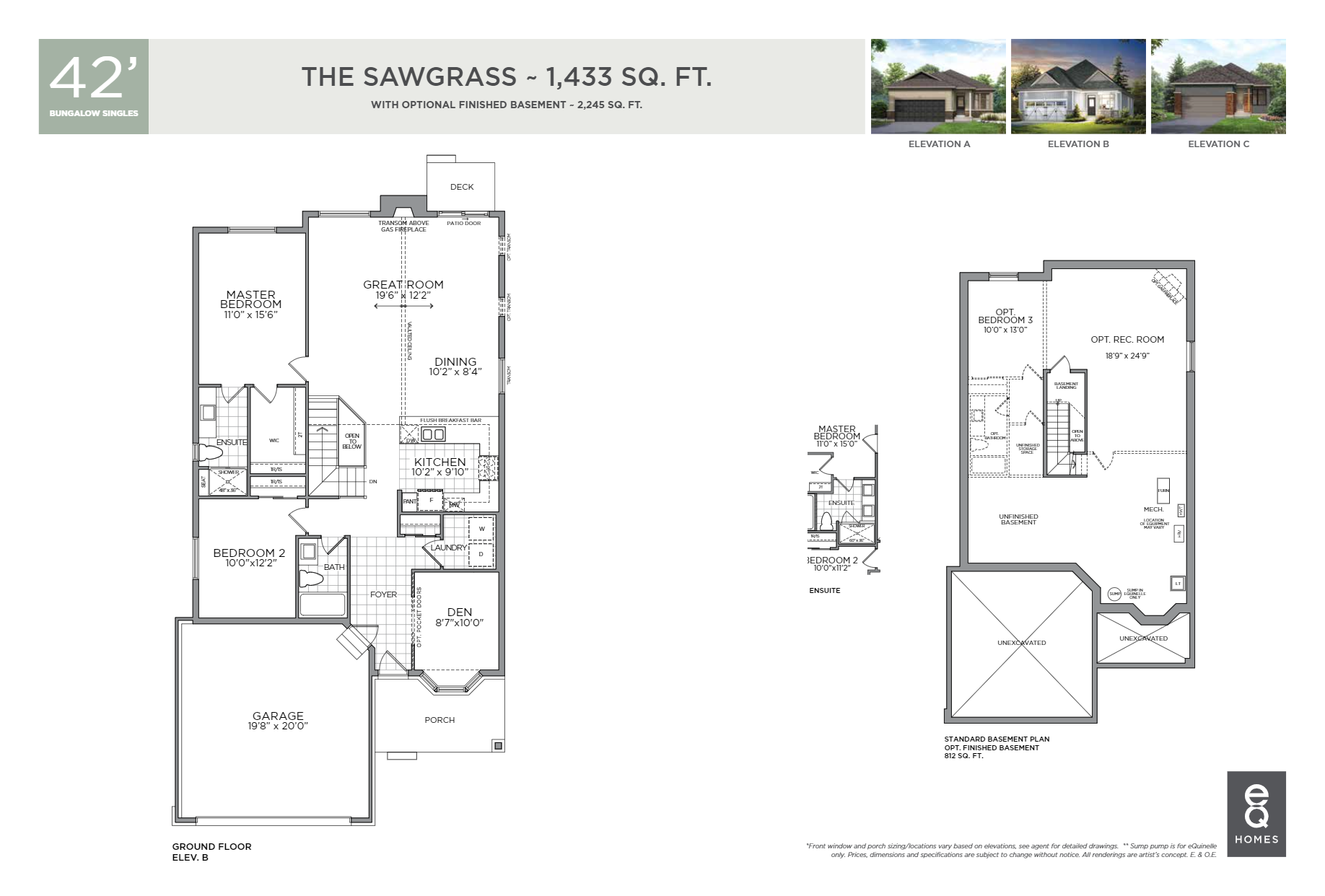 eQuinelle | The Sawgrass | Floor Plans and Pricing