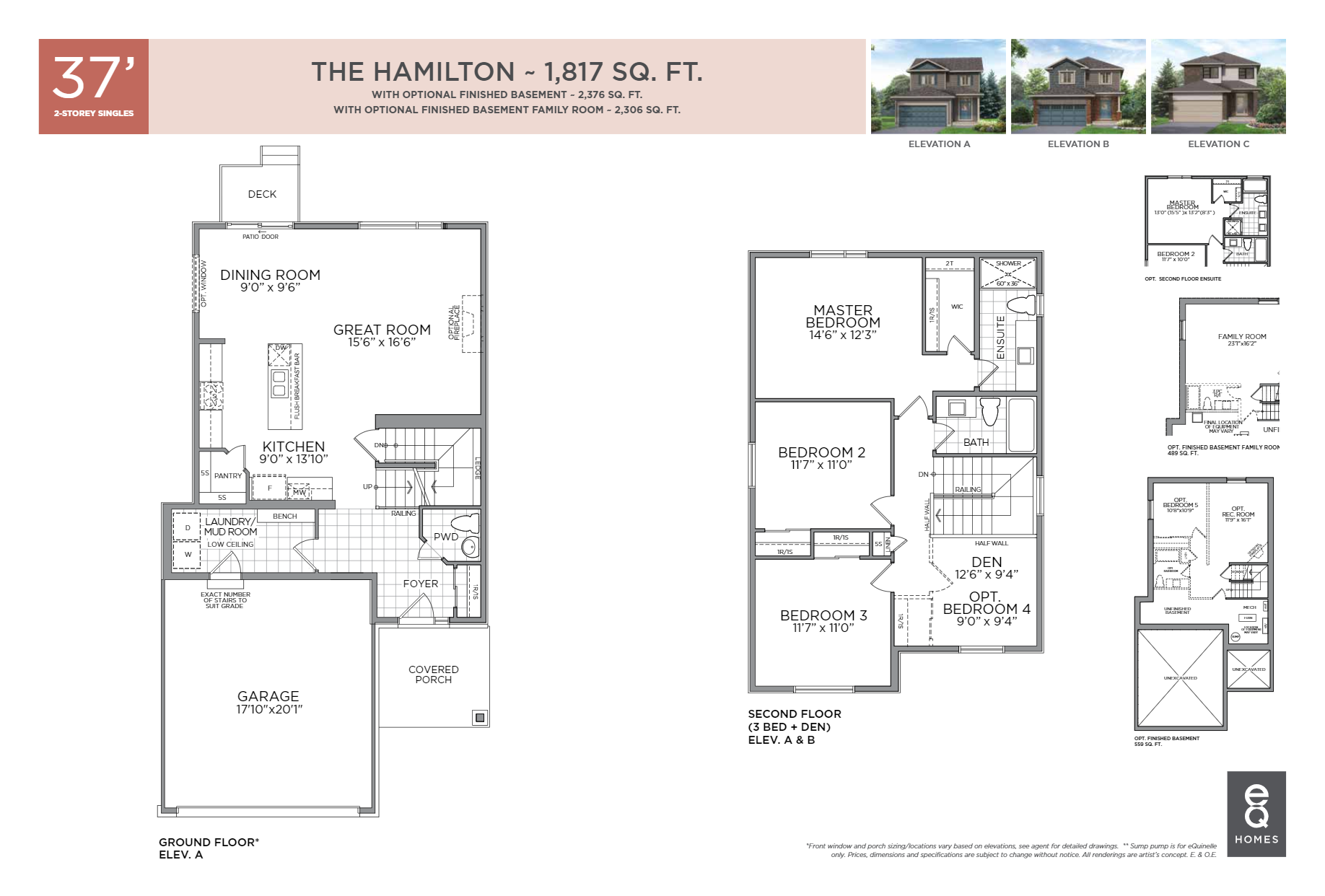 eQuinelle - The Hamilton Floor Plan, Kemptville ON | Livabl