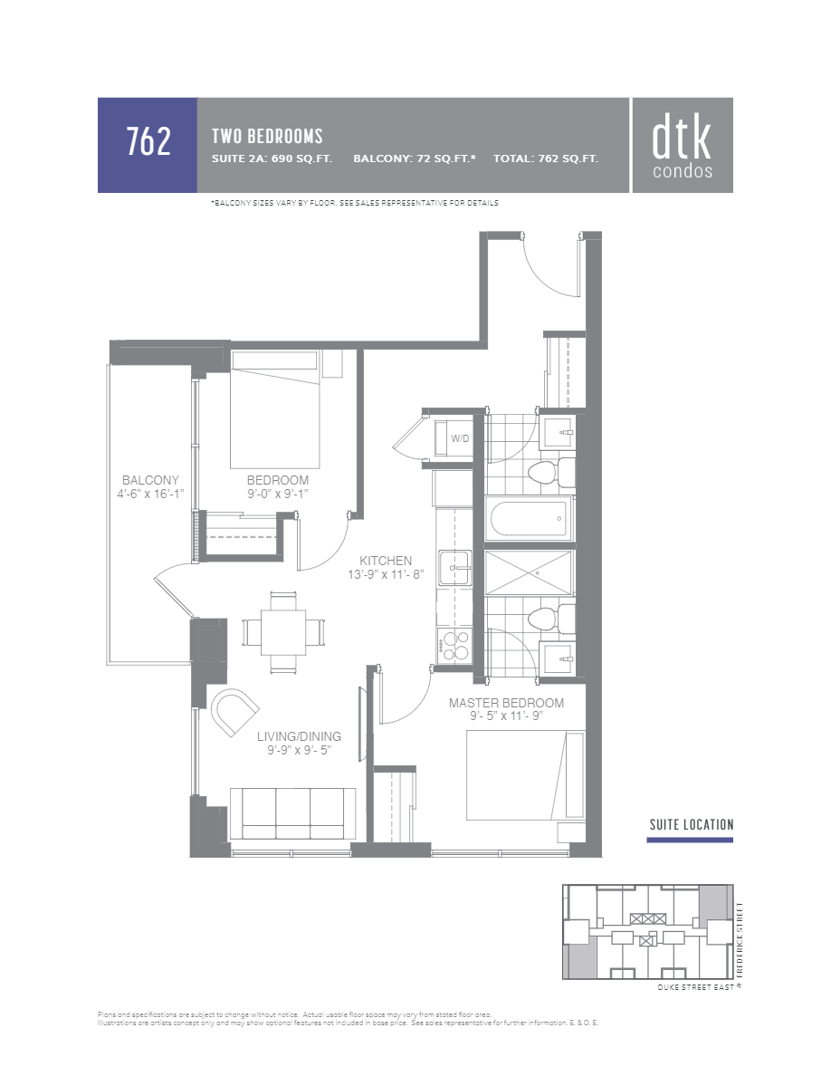 DTK Condos - 2A Floor Plan, Kitchener ON | Livabl
