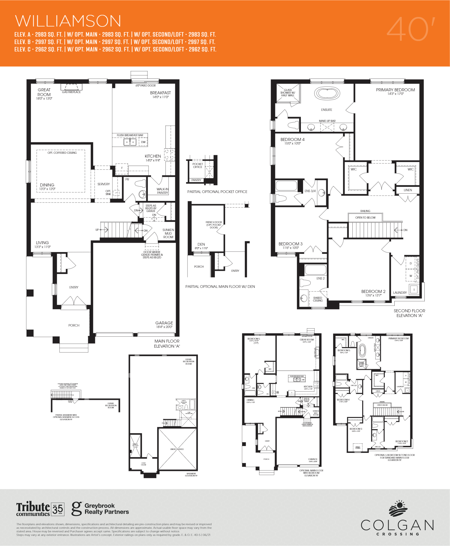 Colgan Crossing - Williamson - Elev. B Floor Plan, Adjala-Tosorontio ON ...