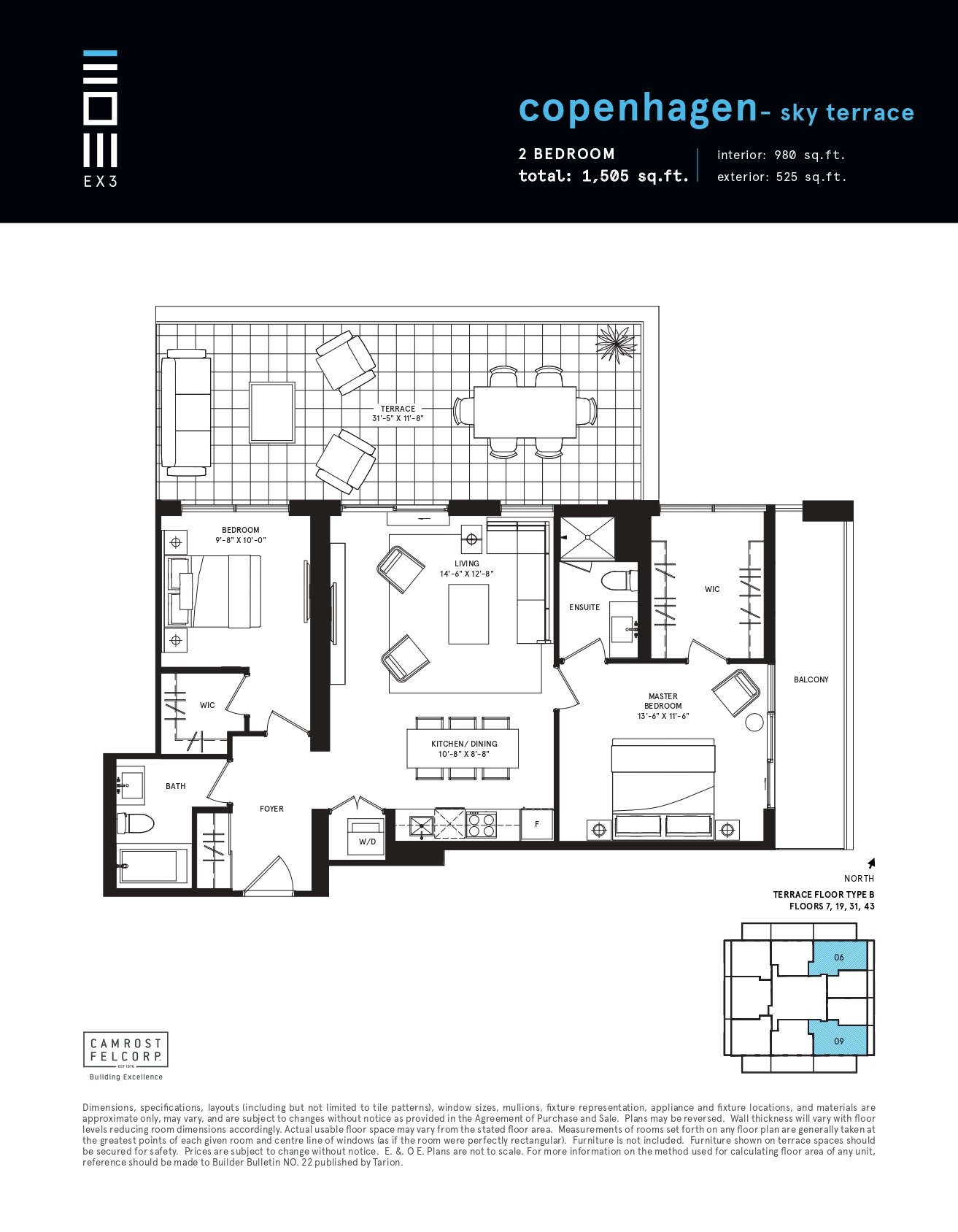 EX3 | Copenhagen Sky Terrace | Floor Plans and Pricing