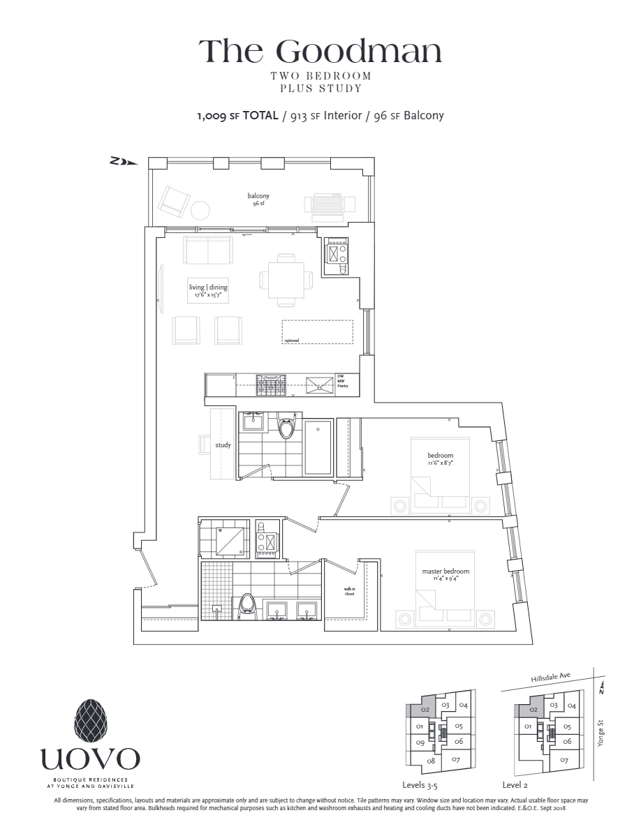 The Goodman floor plan at UOVO in Toronto, ON