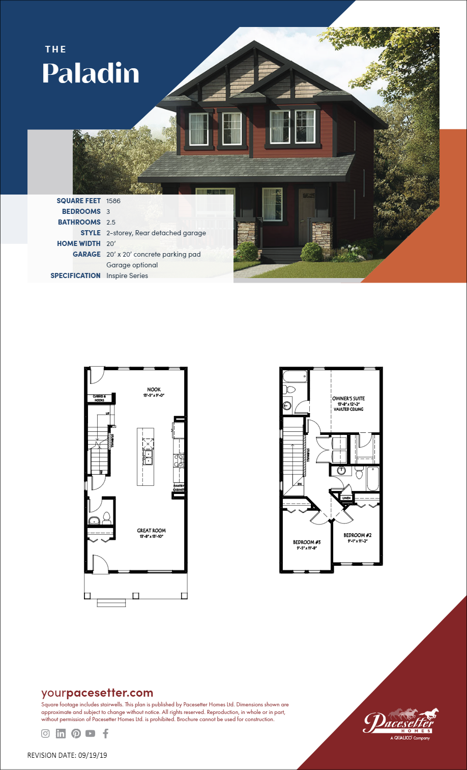 The Uplands at Riverview - Paladin Floor Plan, Edmonton AB | Livabl
