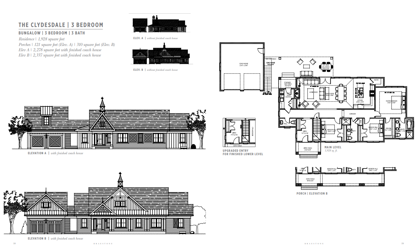 The Clydesdale - 3 Bedroom (Elevation A) floor plan at Braestone in Oro ...