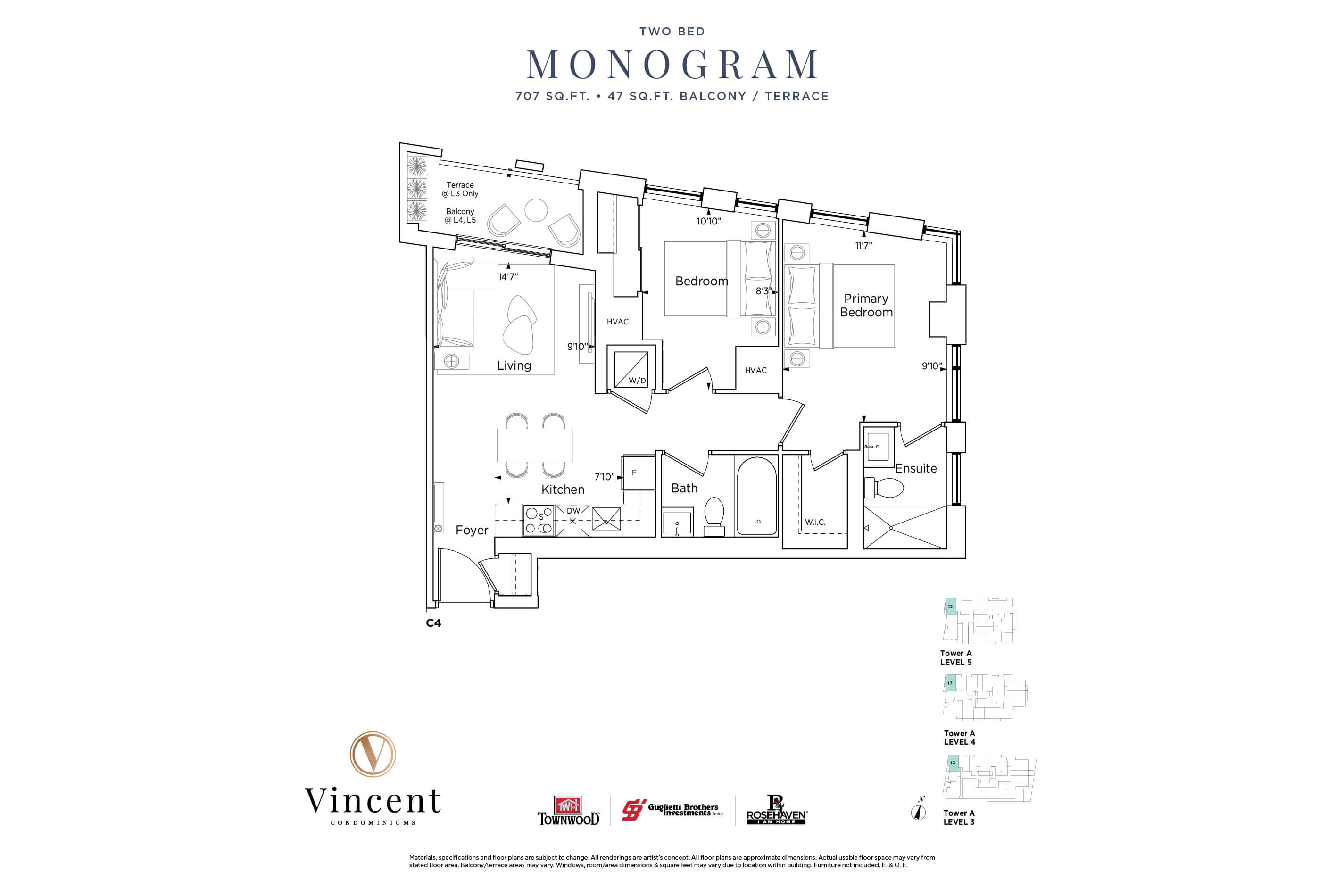 Vincent Condominiums | Monogram | Floor Plans and Pricing