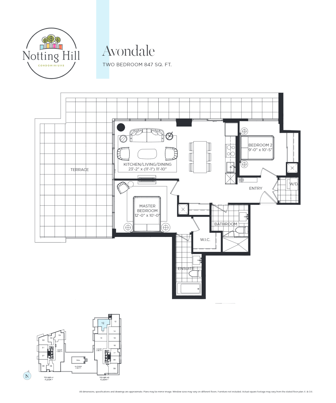 Notting Hill Condominiums - Avondale Floor Plan, Toronto ON | Livabl