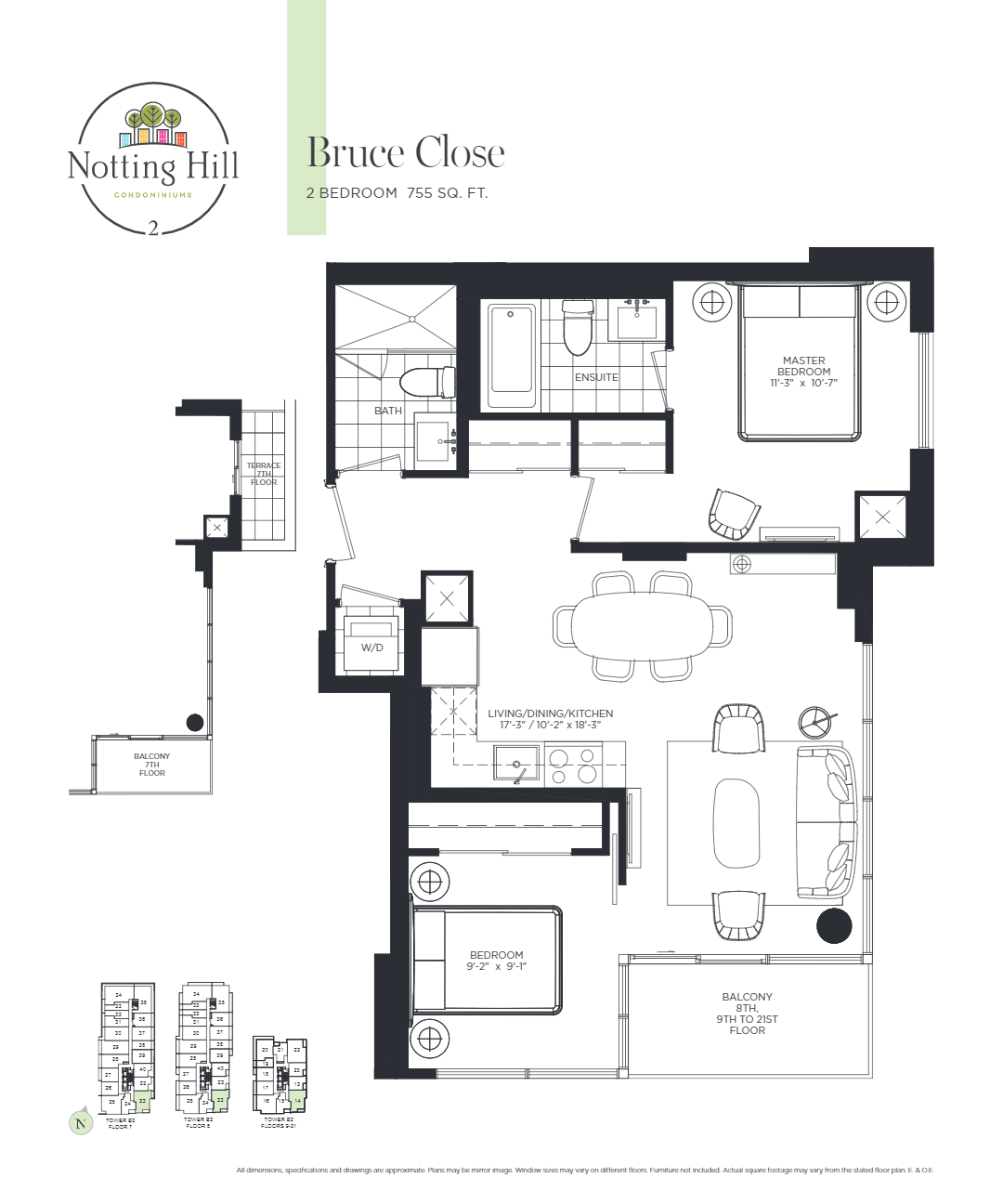 Notting Hill Condominiums - Bruce Close Floor Plan, Toronto ON | Livabl