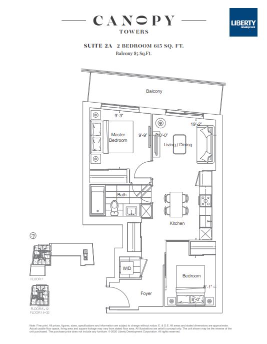 Canopy Towers - 2A Floor Plan, Mississauga ON | Livabl