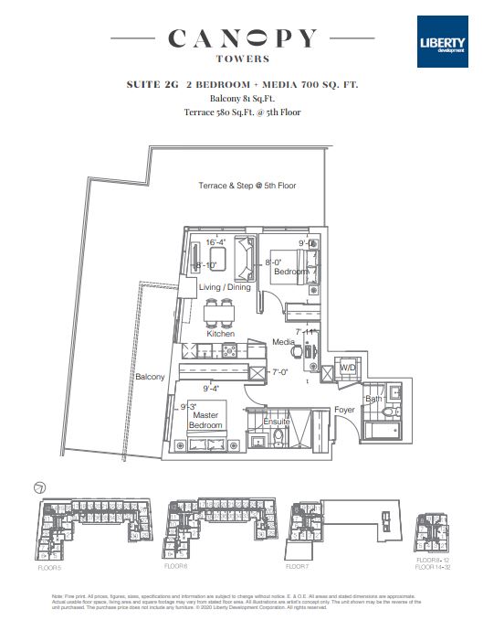Canopy Towers - 2G Floor Plan, Mississauga ON | Livabl