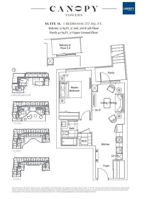 Canopy Towers - 1L Floor Plan, Mississauga ON | Livabl