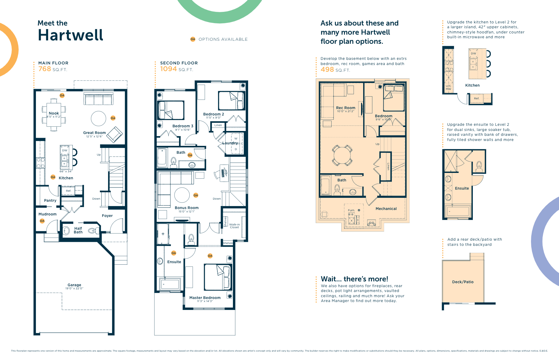 Hartwell floor plan at Cavanagh in Edmonton, AB