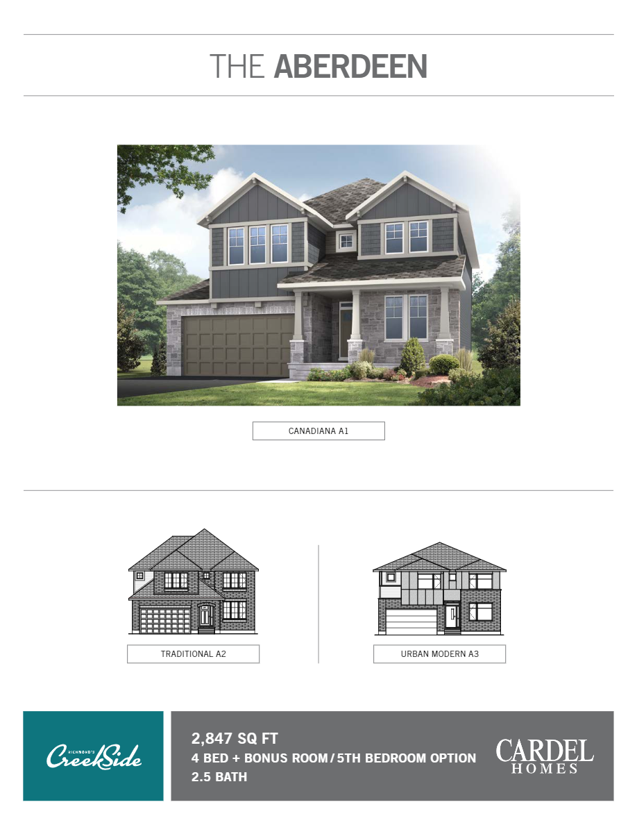 Creekside | The Aberdeen | Floor Plans and Pricing