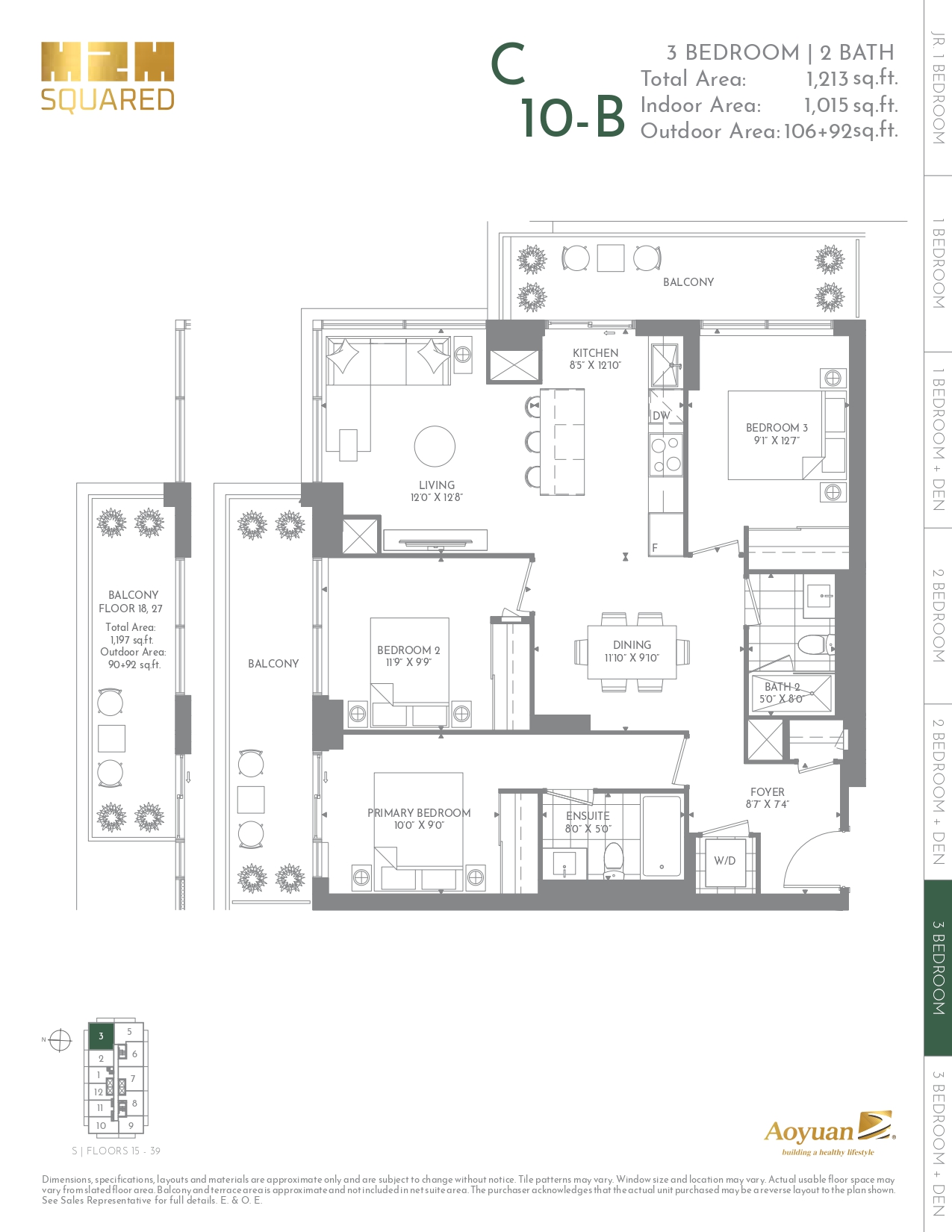 C10-B floor plan at M2M Squared in Toronto, ON