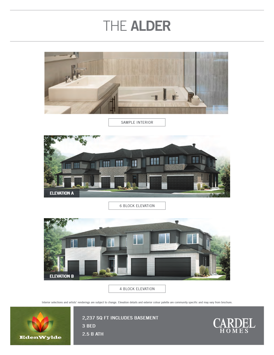 Edenwylde (Cardel) - Alder Floor Plan, Ottawa ON | Livabl