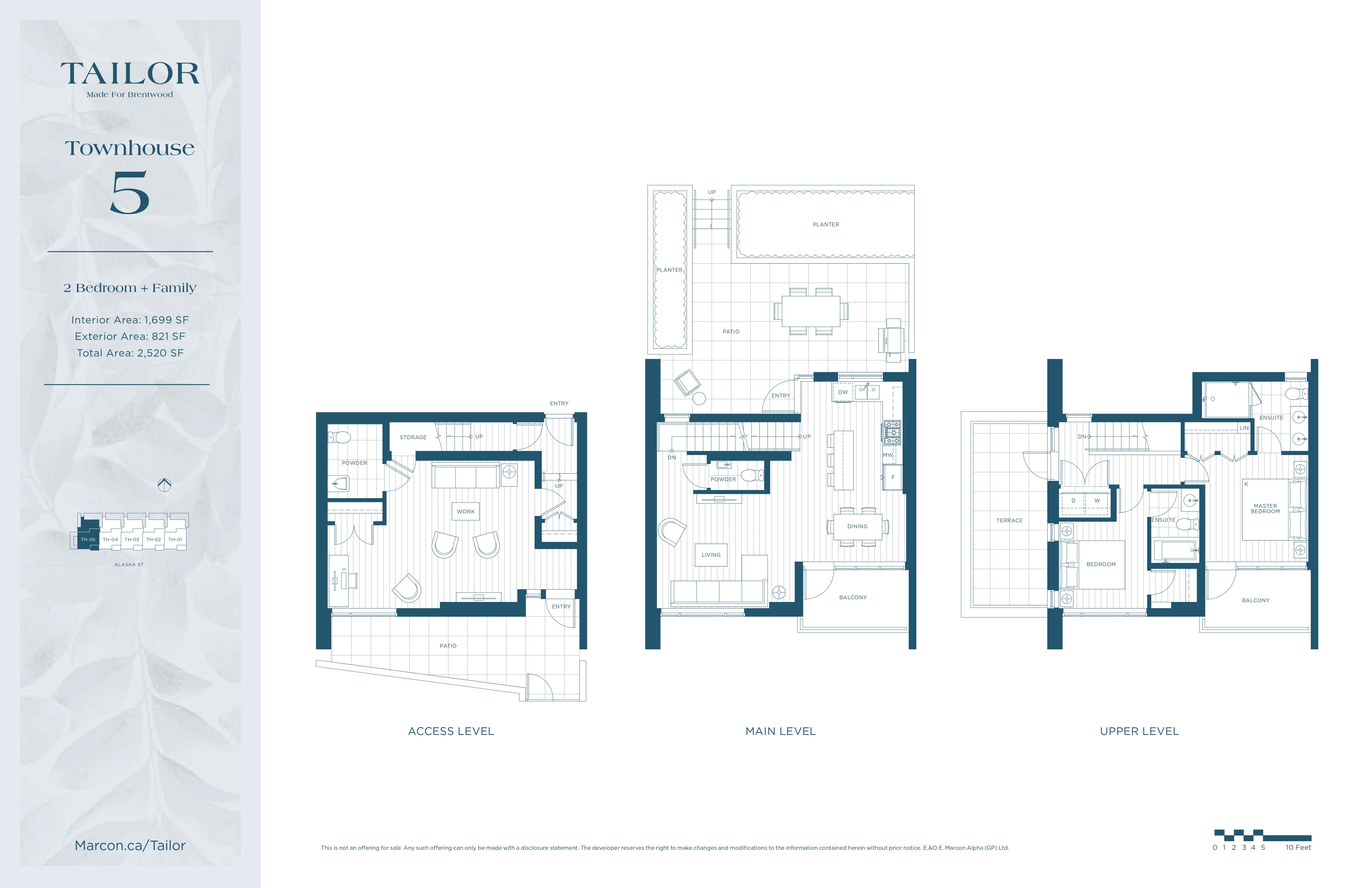 Tailor | Townhouse 5 | Floor Plans and Pricing