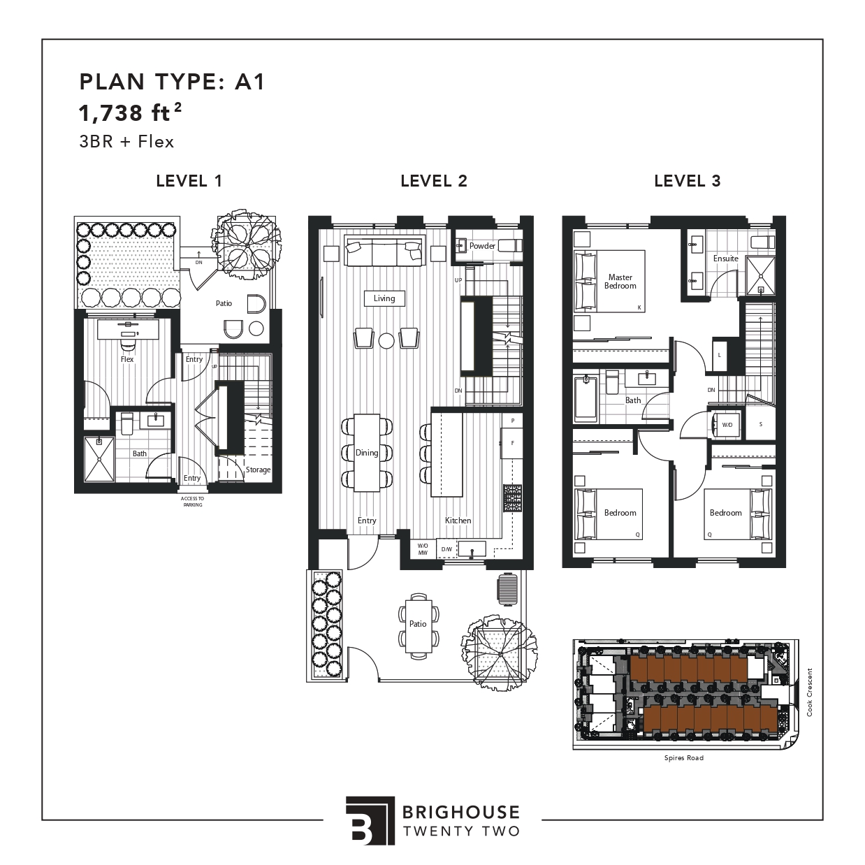 Brighouse22 - A1 Floor Plan, Richmond BC | Livabl