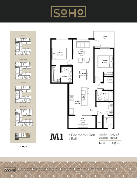 SoHo Kelowna - M1 Floor Plan, Kelowna BC | Livabl