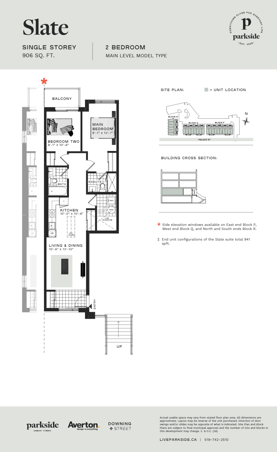 Parkside Urban Towns - Slate Floor Plan, Kitchener ON | Livabl