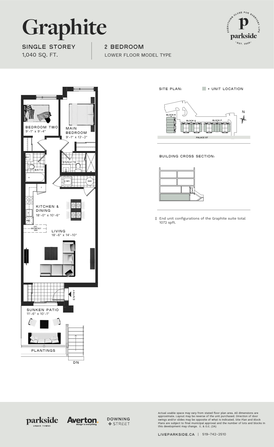 Parkside Urban Towns - Graphite Floor Plan, Kitchener ON | Livabl