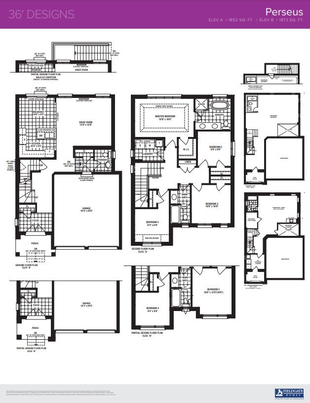 Perseus floor plan at Dreamscape in Oshawa, ON