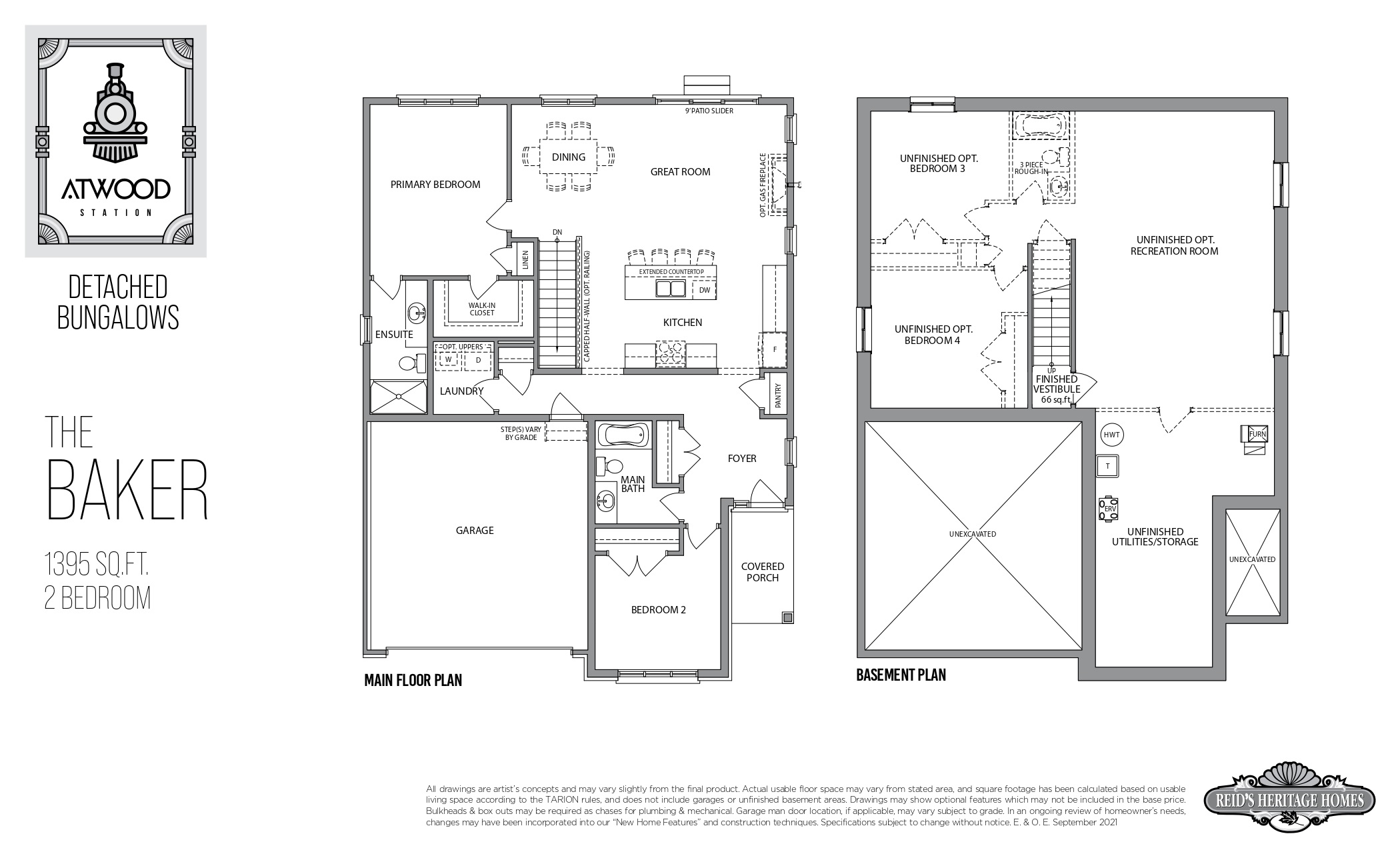 The Baker floor plan at Atwood Station in Atwood, ON