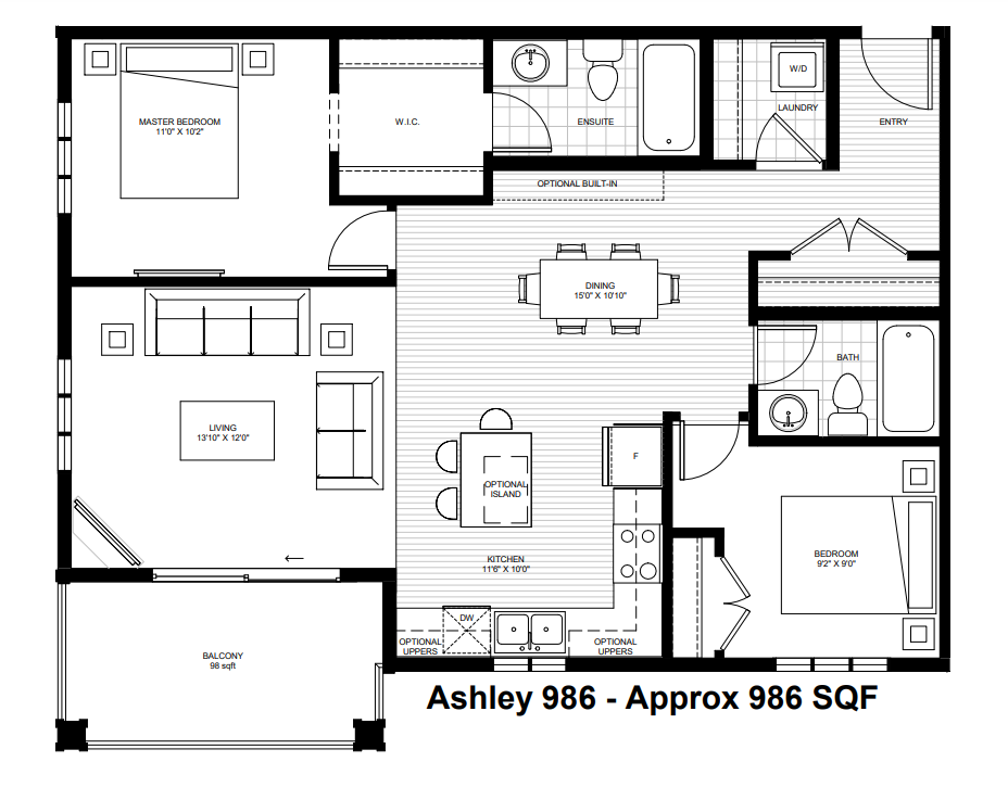 Legacy Park II Building 8000 - Ashley Floor Plan, Calgary AB | Livabl