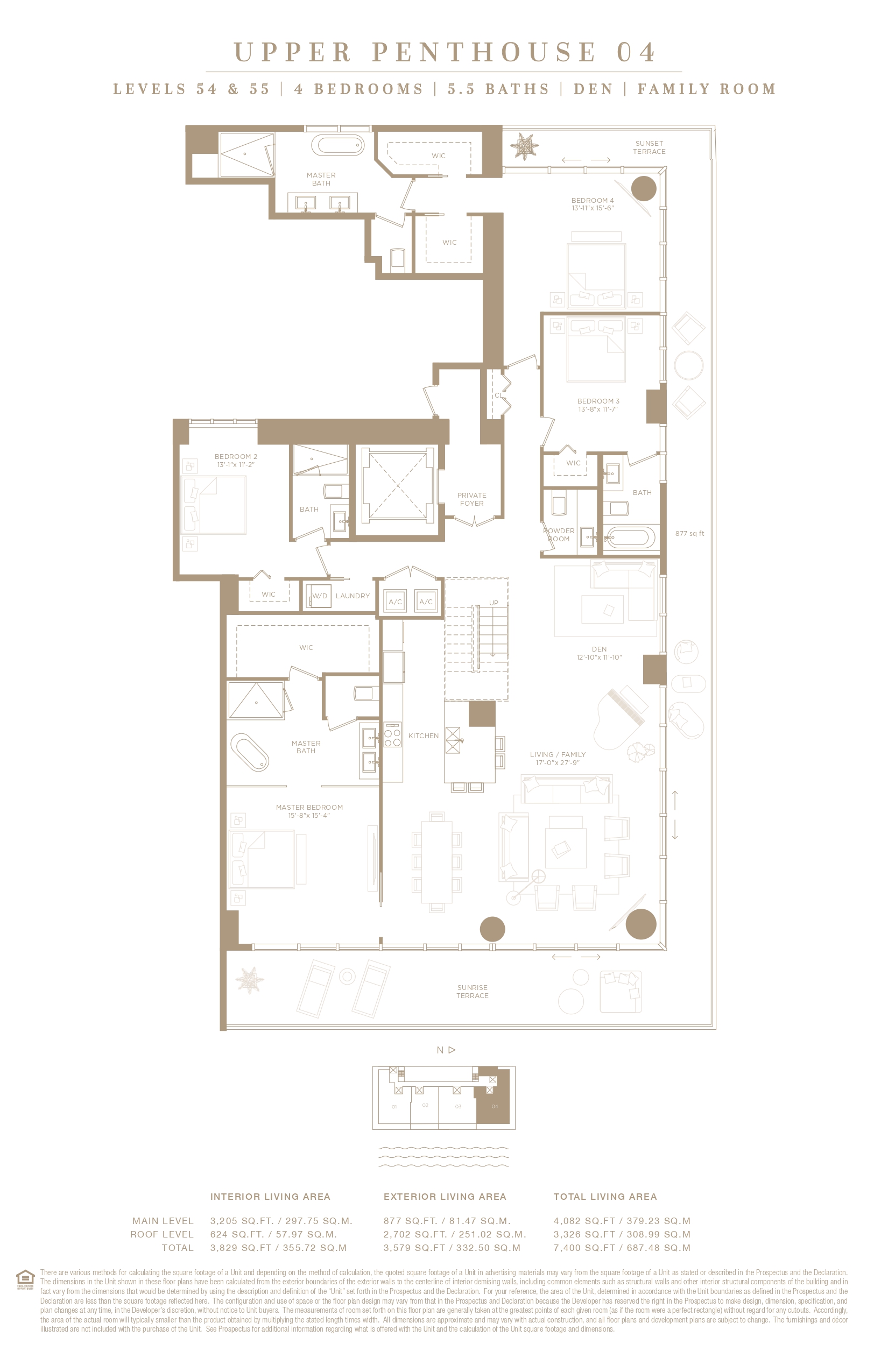 Gran Paraiso on the Bay | Upper Penthouse 04 Levels 54 & 55 | Floor ...
