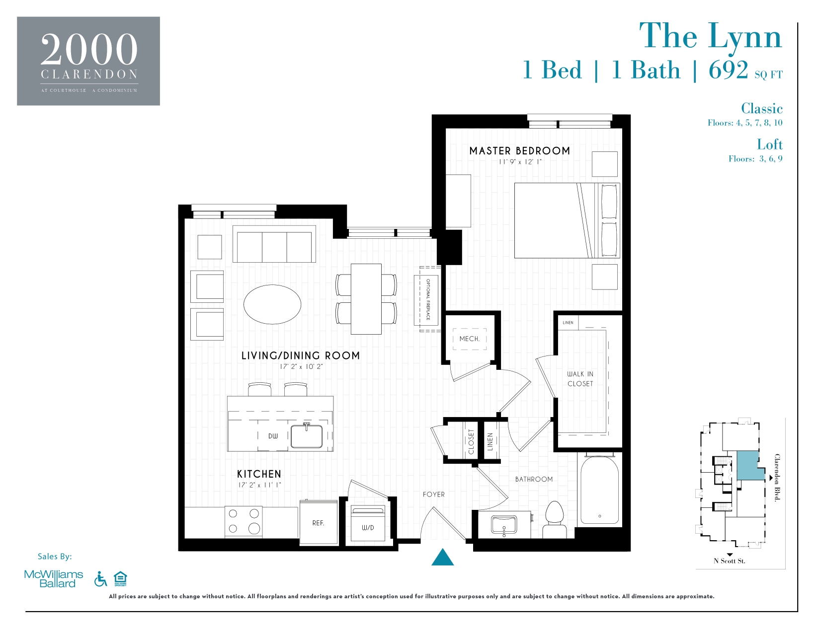 2000 Clarendon | The Lynn | Floor Plans and Pricing