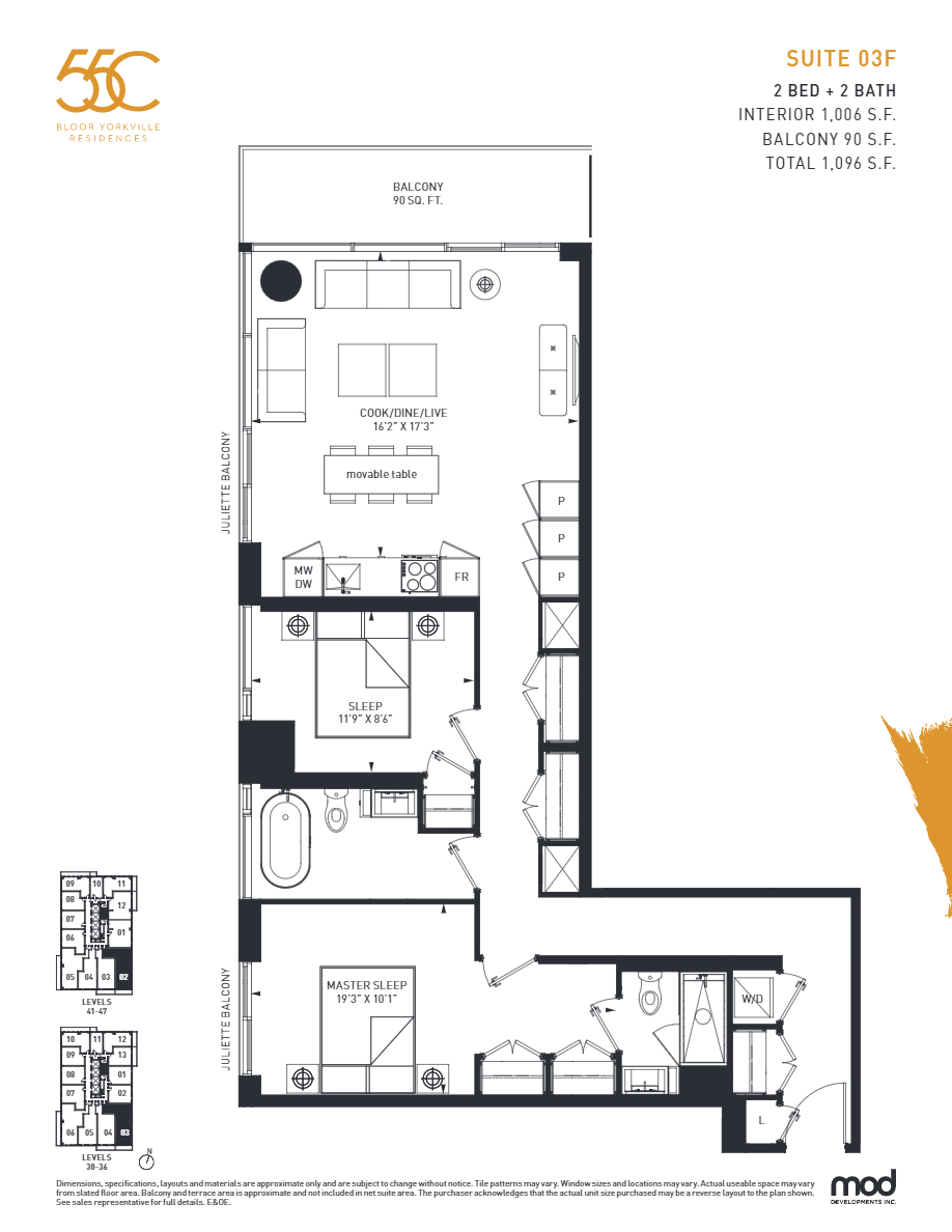 55C - Suite 03F Floor Plan, Toronto ON | Livabl