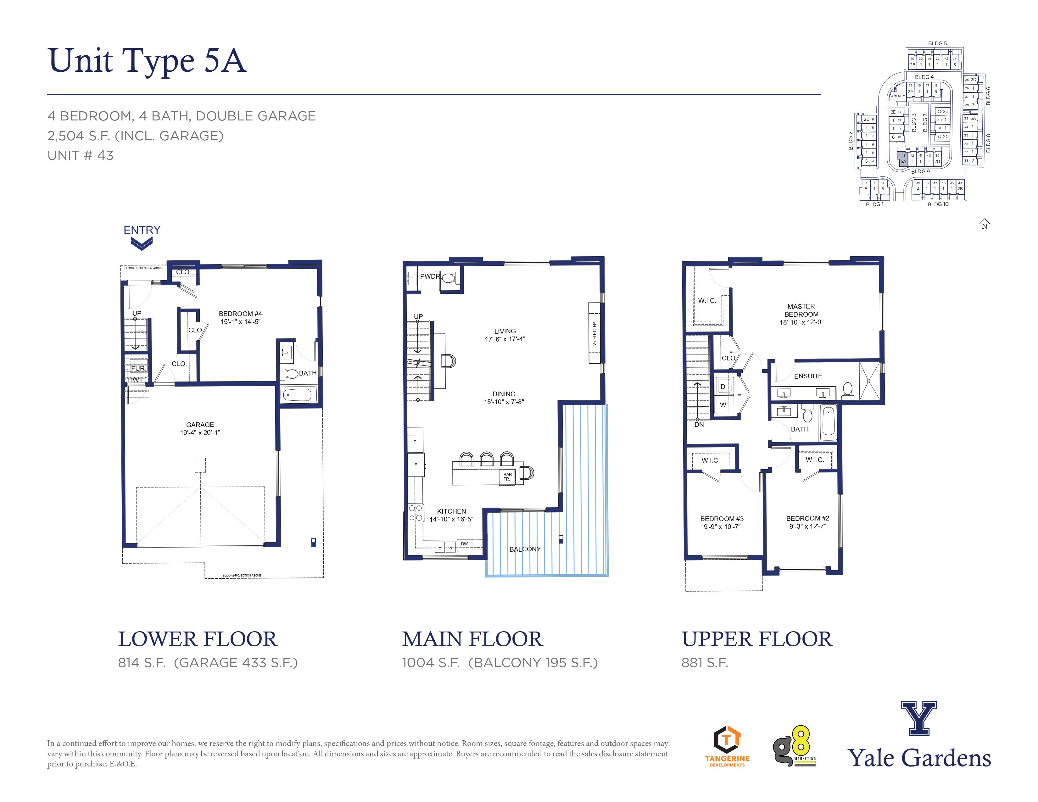 Yale Gardens | Type 5A | Floor Plans and Pricing