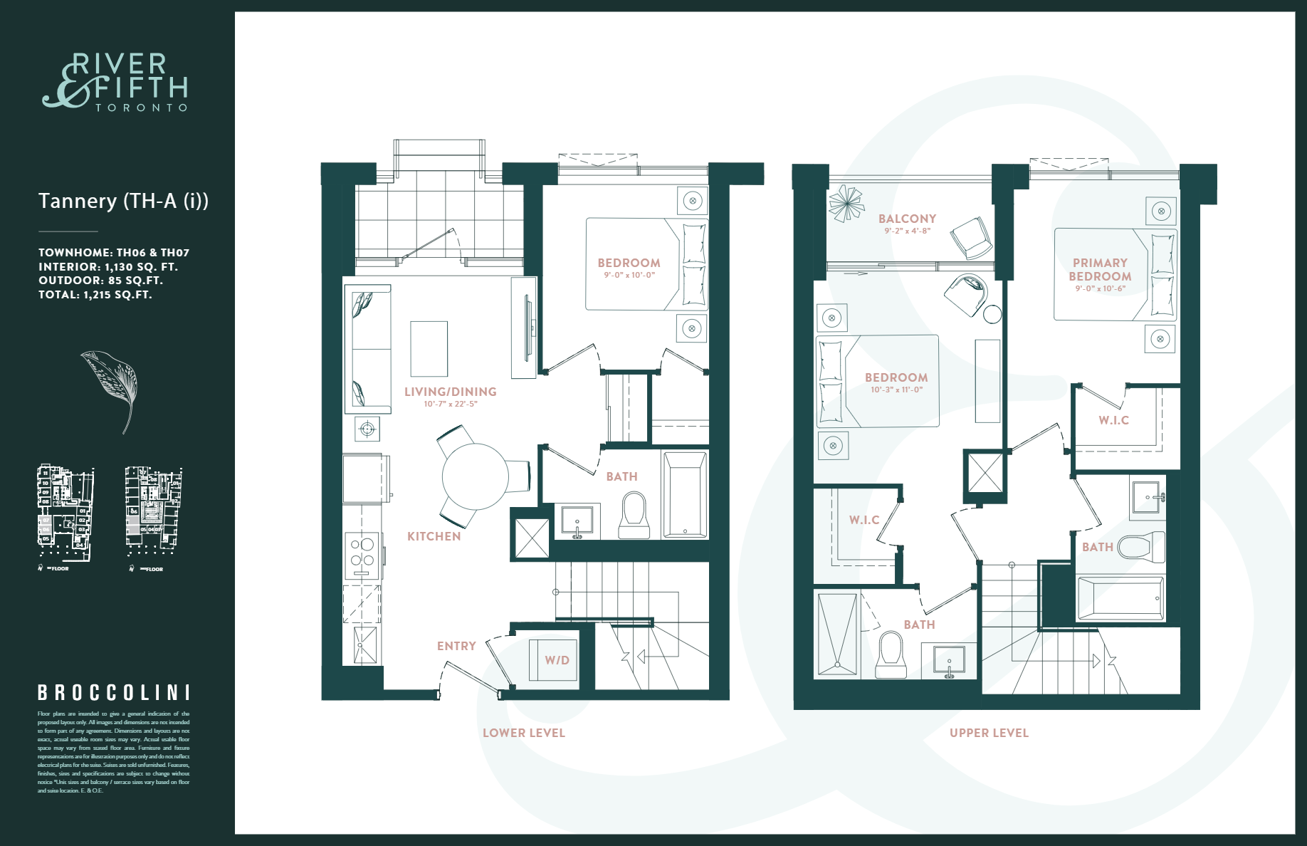 River & Fifth - Tannery (TH-A (i)) Floor Plan, Toronto ON | Livabl