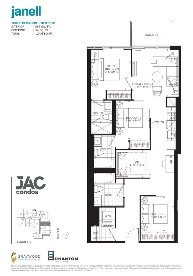 JAC Condos - Janell Floor Plan, Toronto ON | Livabl