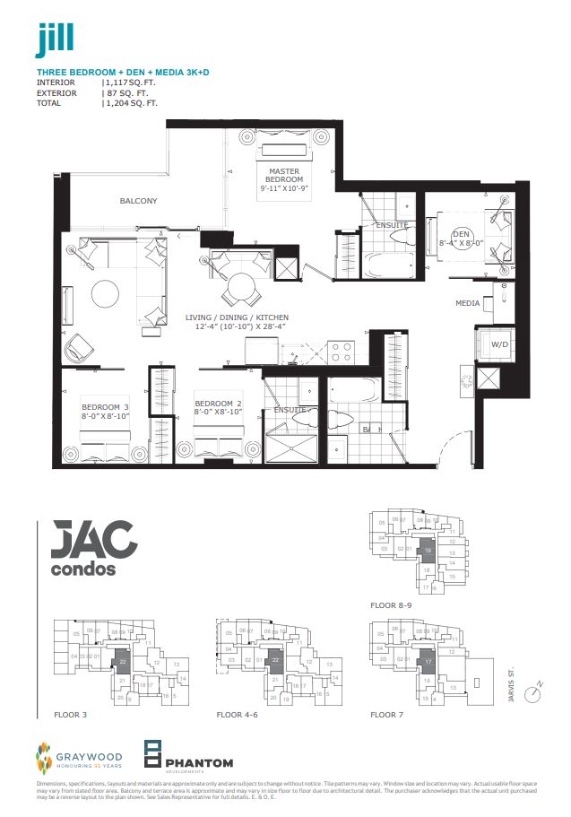 JAC Condos - Jill Floor Plan, Toronto ON | Livabl